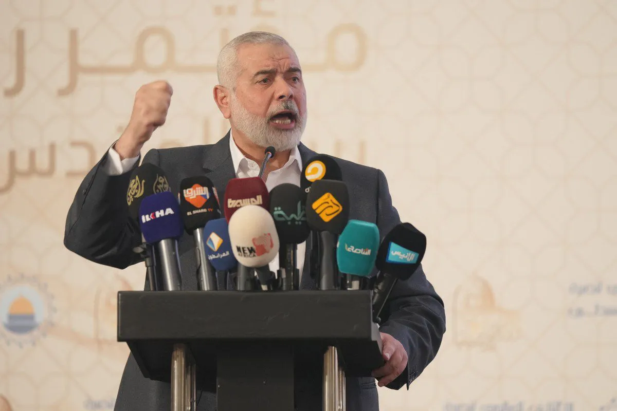 Haniyeh outlines context and objectives of Hamas Operation Al-Aqsa ...