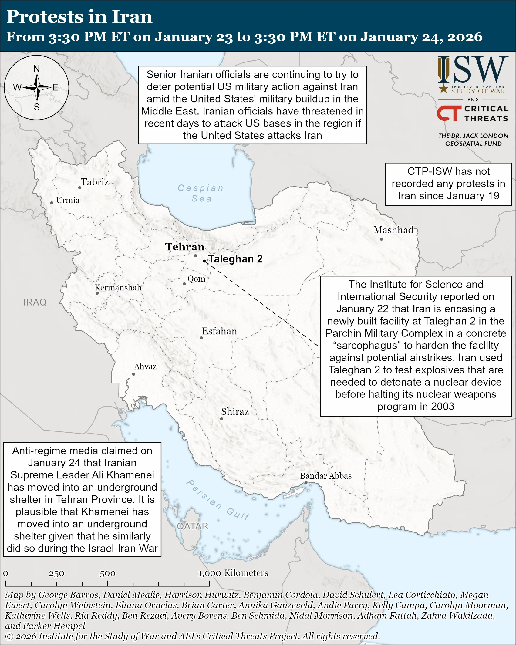 Iran Update, January 24, 2026 – Eurasia